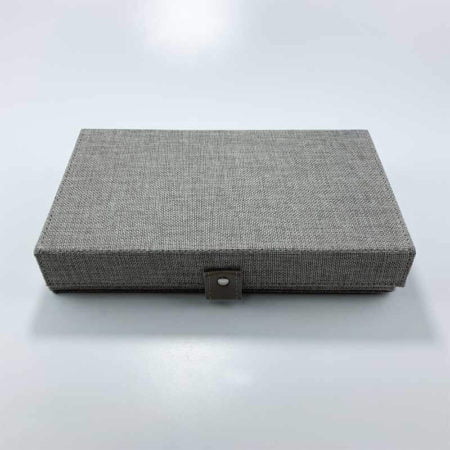 Grey Linen Fabric Jewellery Storage Boxes - Custom Packaging | Boxes ...