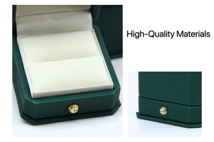 Best Style Dark Green Faux Leather Jewelry Boxes - Custom Packaging ...