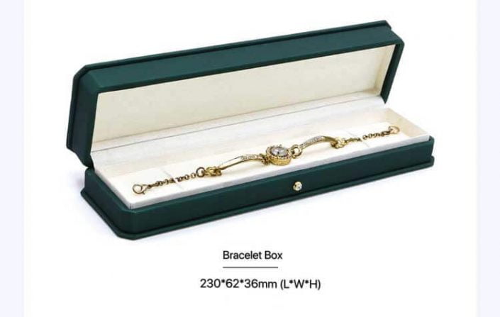 Best Style Dark Green Faux Leather Jewelry Boxes - Custom Packaging ...