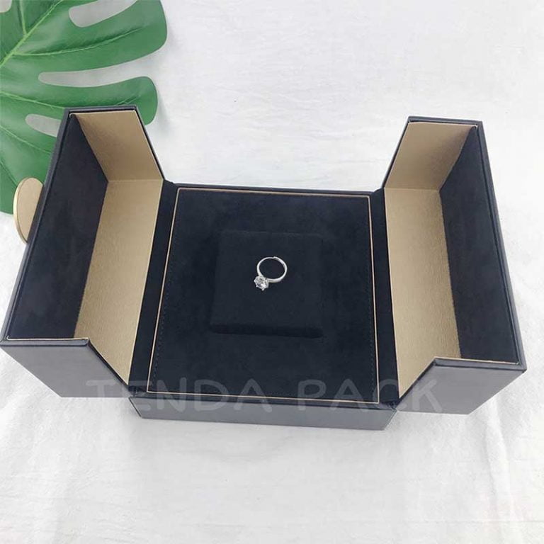 Luxury Diamond Ring Box With Pu Leather Outer Box - Custom Packaging ...