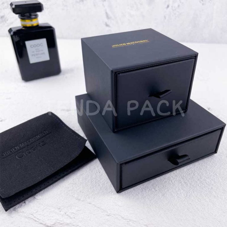 Classic Black Jewelry Box Drawer Gift Box - Custom Packaging | Boxes ...