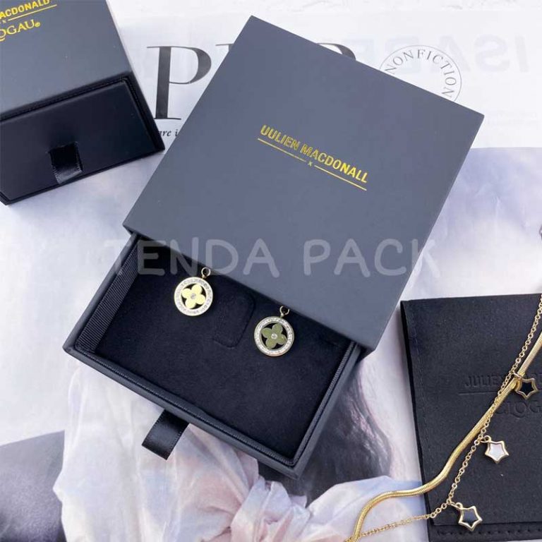 Classic Black Jewelry Box Drawer Gift Box - Custom Packaging | Boxes ...