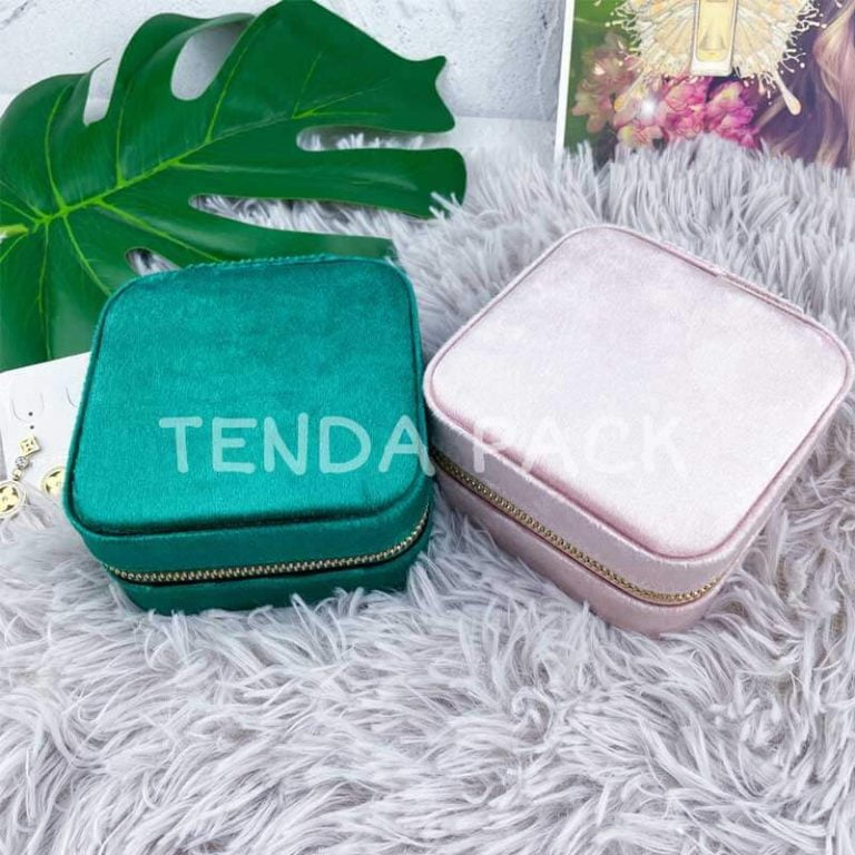 Plush Velvet Travel Jewelry Organizer Box Jewelry Case - Custom ...